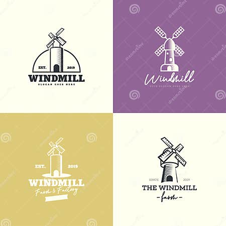 Windmill Logo Template Vector. Building Logo Template Stock ...