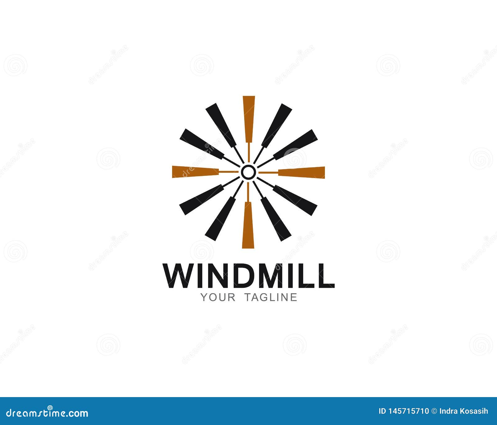 Windmill Logo Template Vector Icon Illustration Stock Vector ...