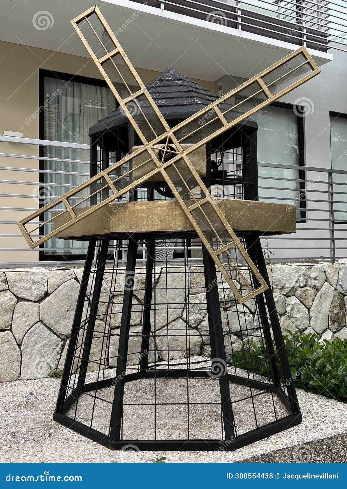 Windmill is a Machine that Harnesses the Power of the Wind Stock Photo ...