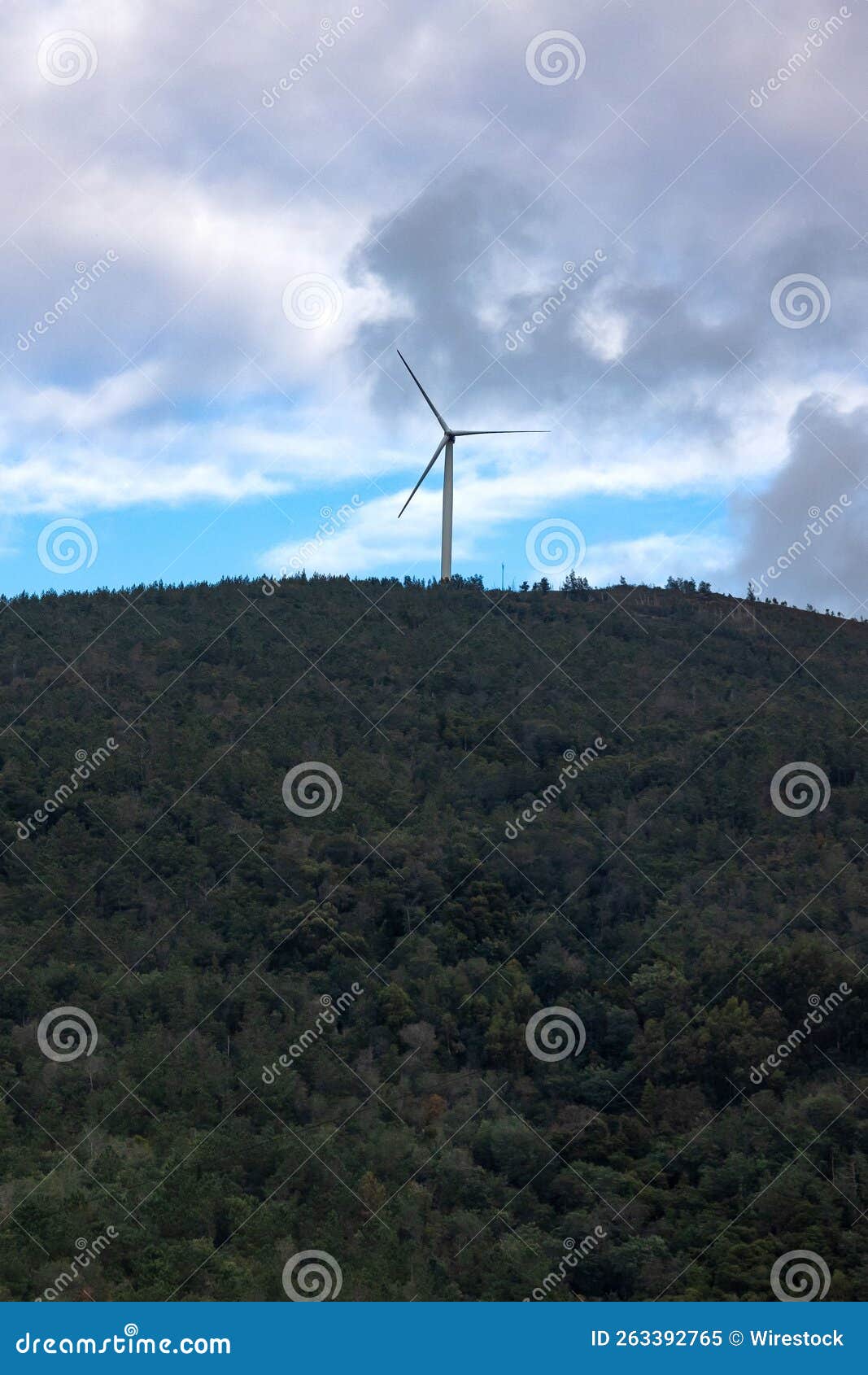 Windmill in the mountains stock image. Image of ecology - 263392765