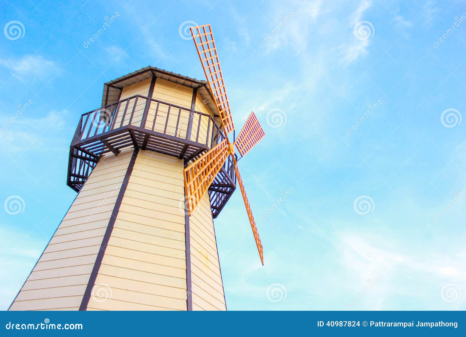 A windmill in nice sky stock photo. Image of wallpaper - 40987824