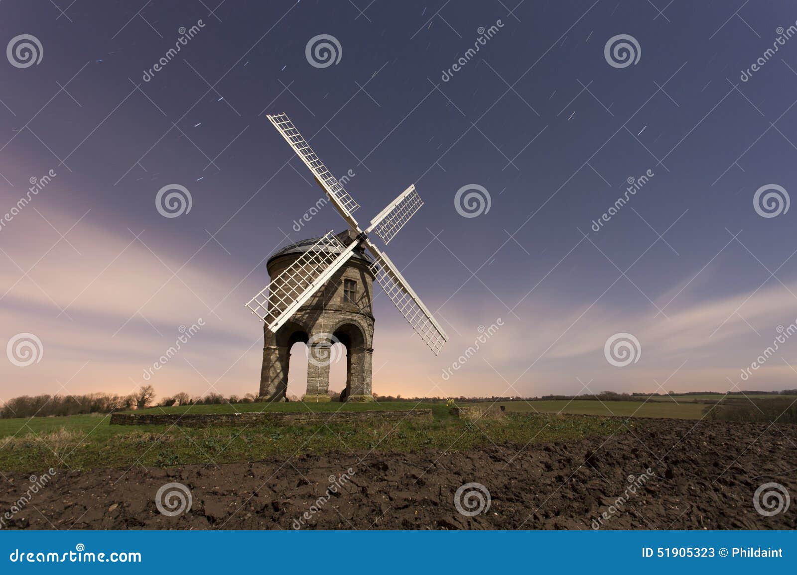 Windmill at night stock image. Image of nature, beautiful - 51905323