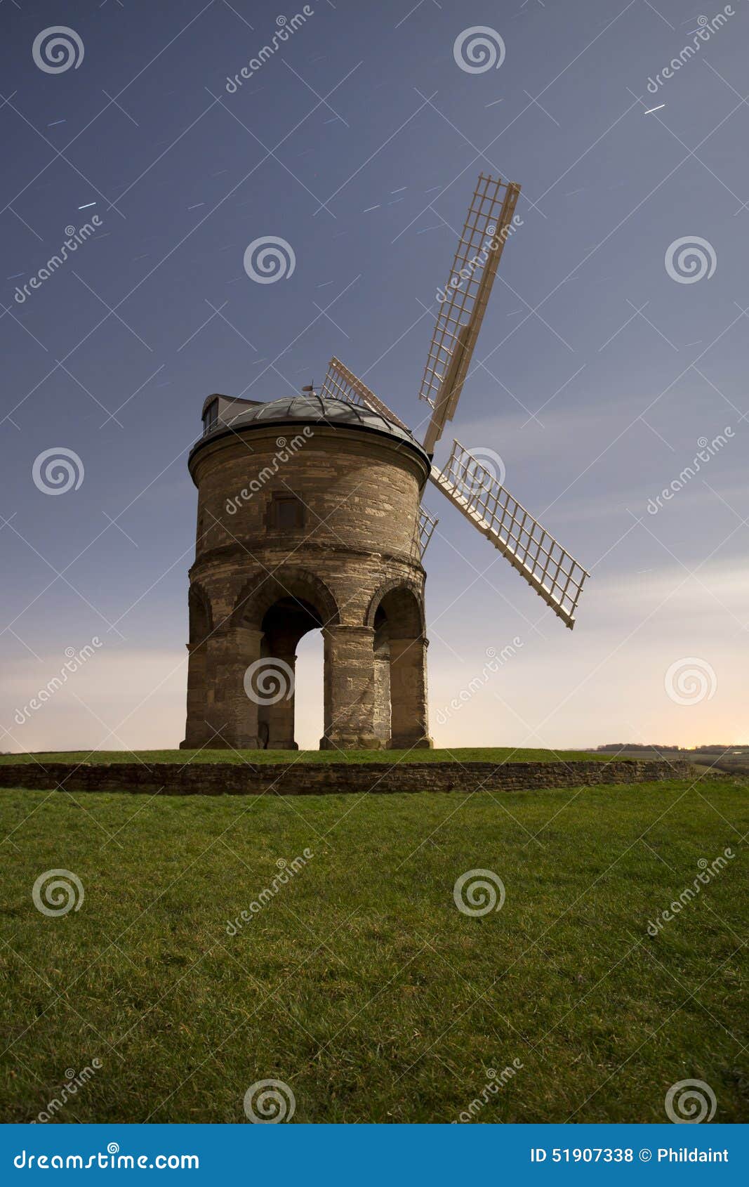 Windmill at night stock photo. Image of beautiful, environment - 51907338