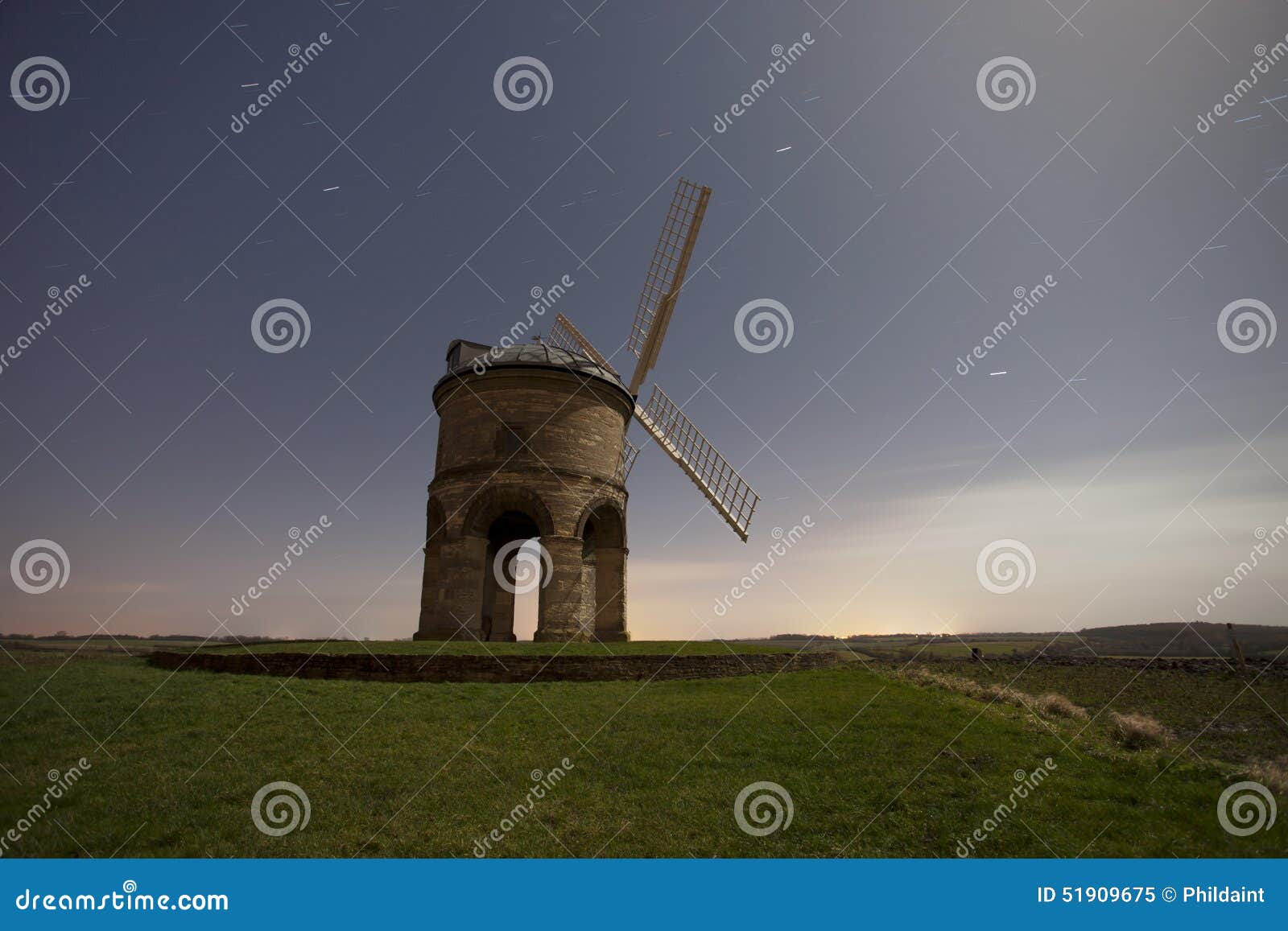 Windmill at night stock image. Image of history, dark - 51909675