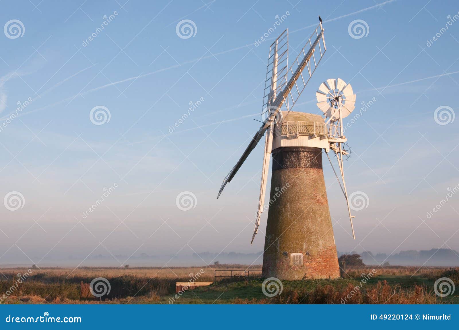 Windmill on Norfolk Broads stock photo. Image of mill - 49220124