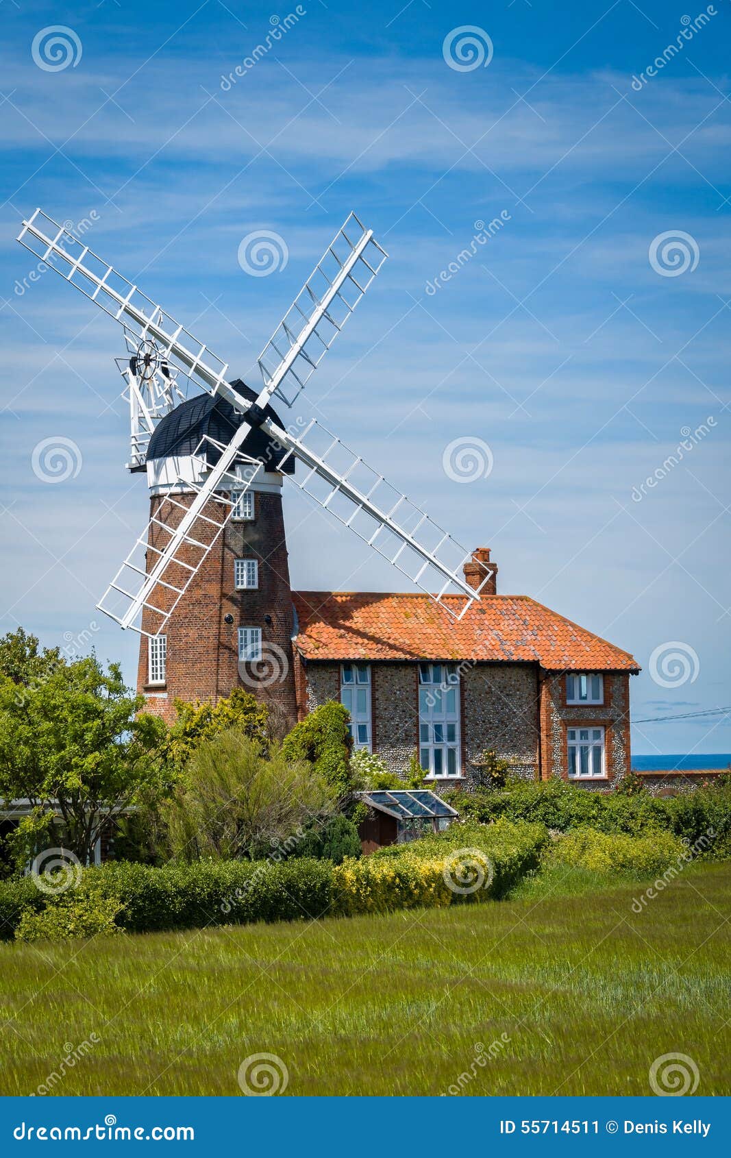 Windmill in Norfolk, England Stock Image - Image of sustainable ...
