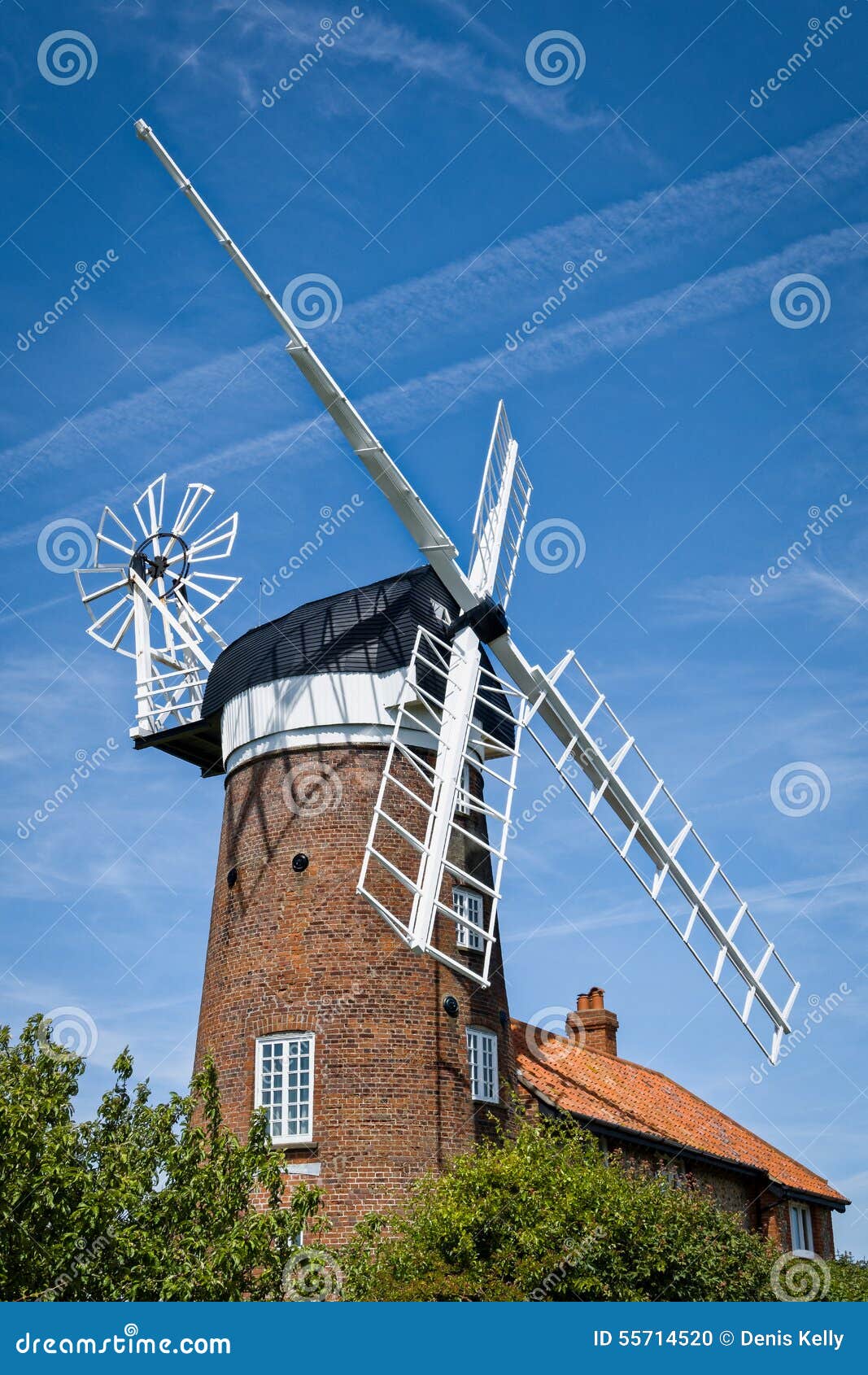 Windmill in Norfolk, England Stock Photo - Image of technology ...