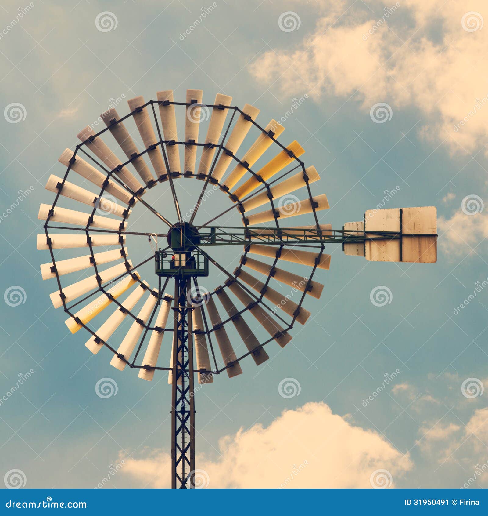 Windmill stock image. Image of square, retro, color, vintage - 31950491