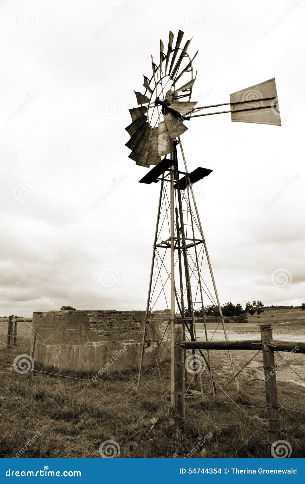 Windmill stock photo. Image of summer, rusted, dilapidated - 54744354