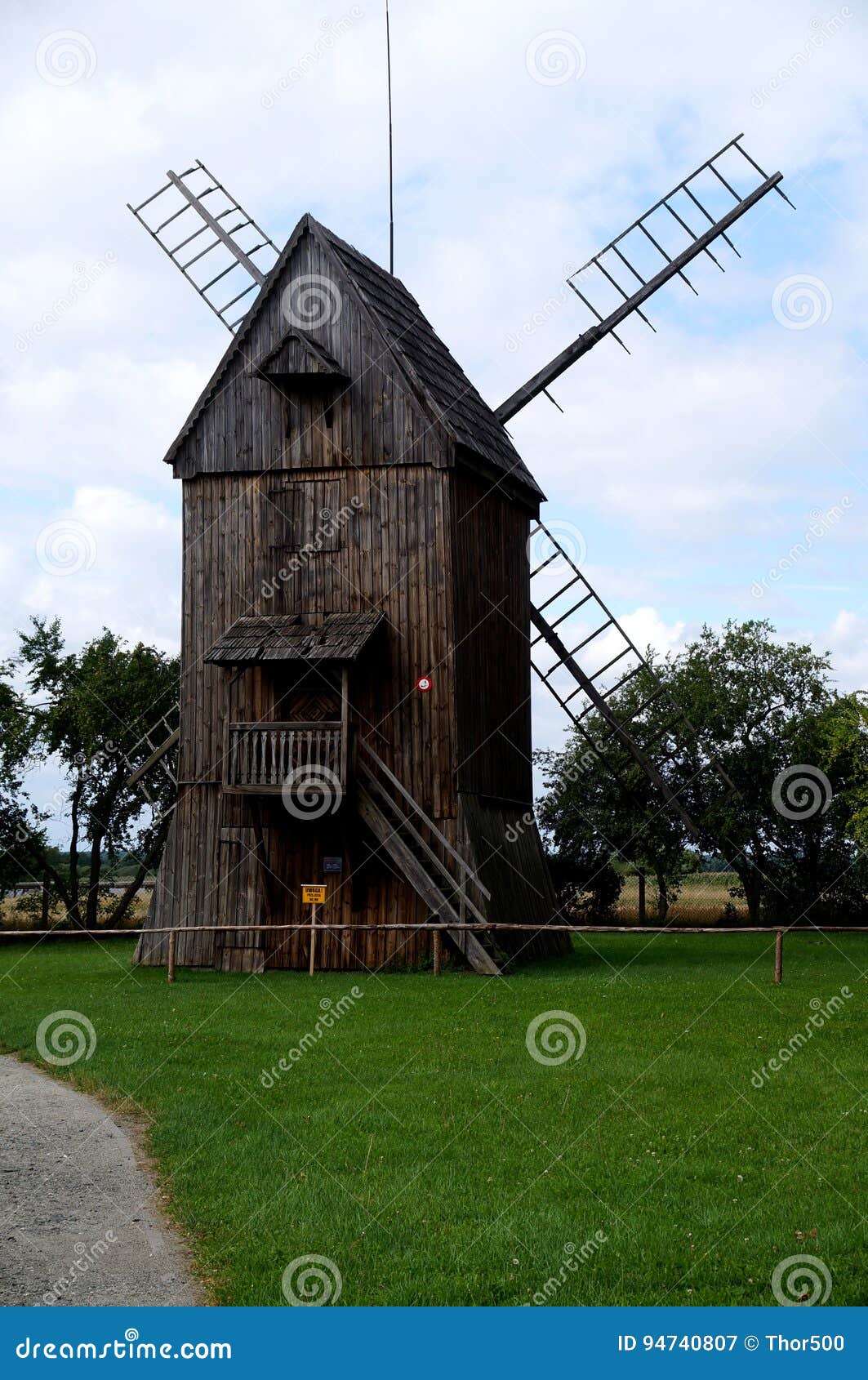 The windmill stock image. Image of grass, historical - 94740807