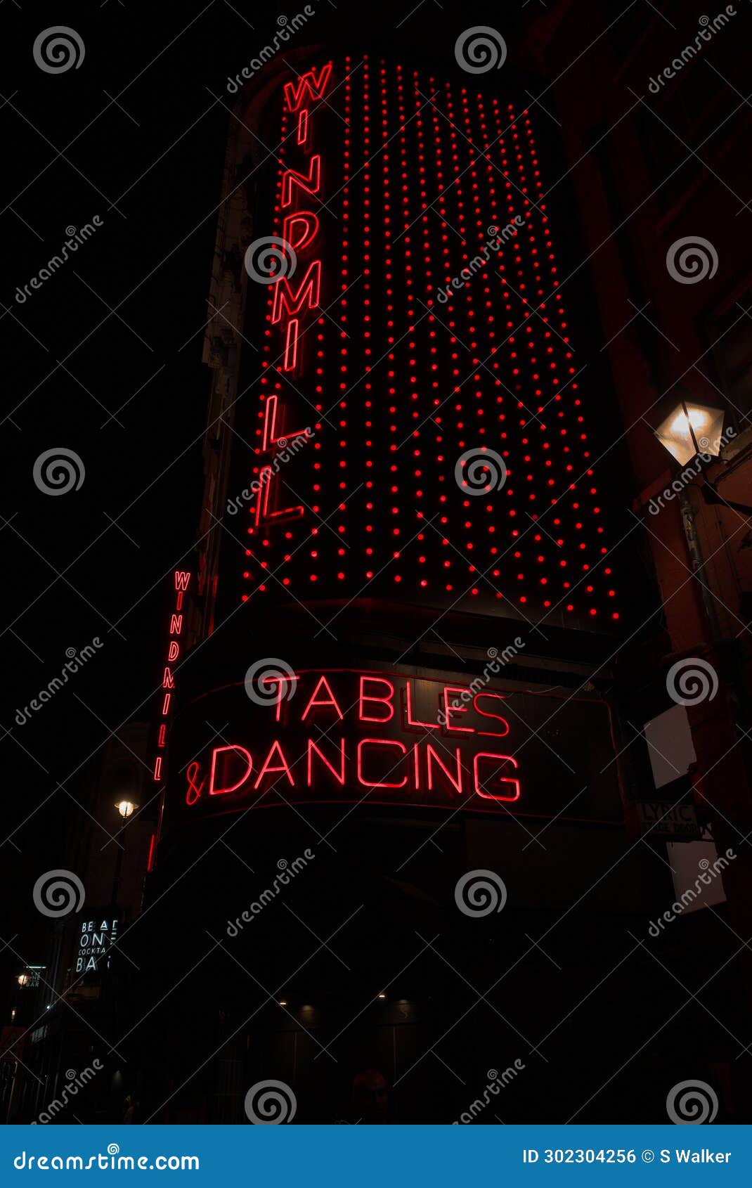Red Lighting on the Windmill, Soho, London, England. Editorial Photo ...