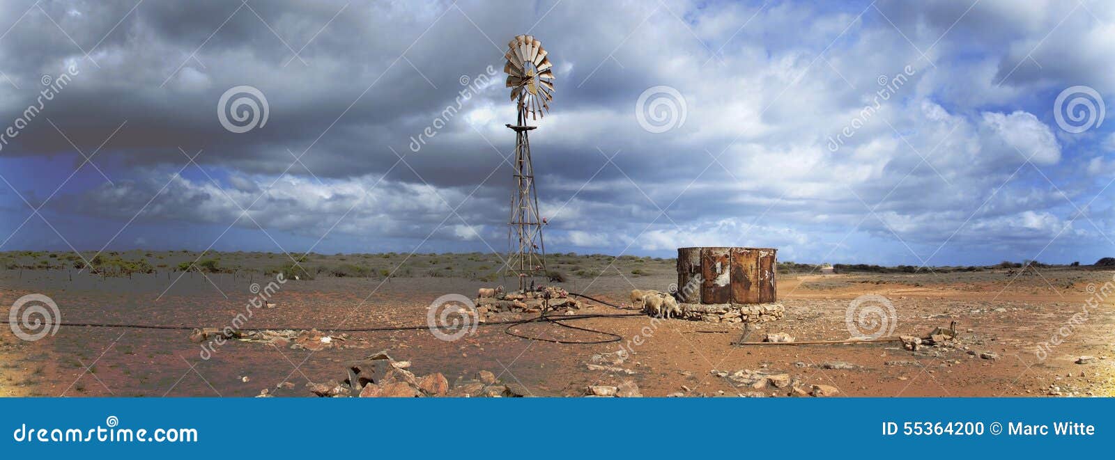 Windmill, Outback, Australia Stock Photo - Image of outback, climate ...