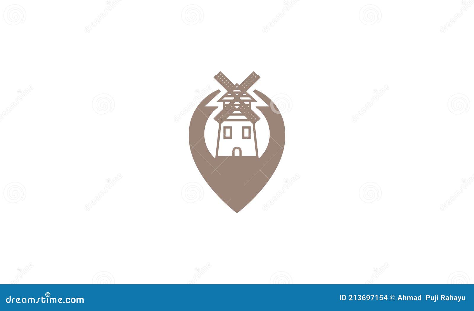 Windmill with Pin Map Location Logo Vector Symbol Icon Design ...