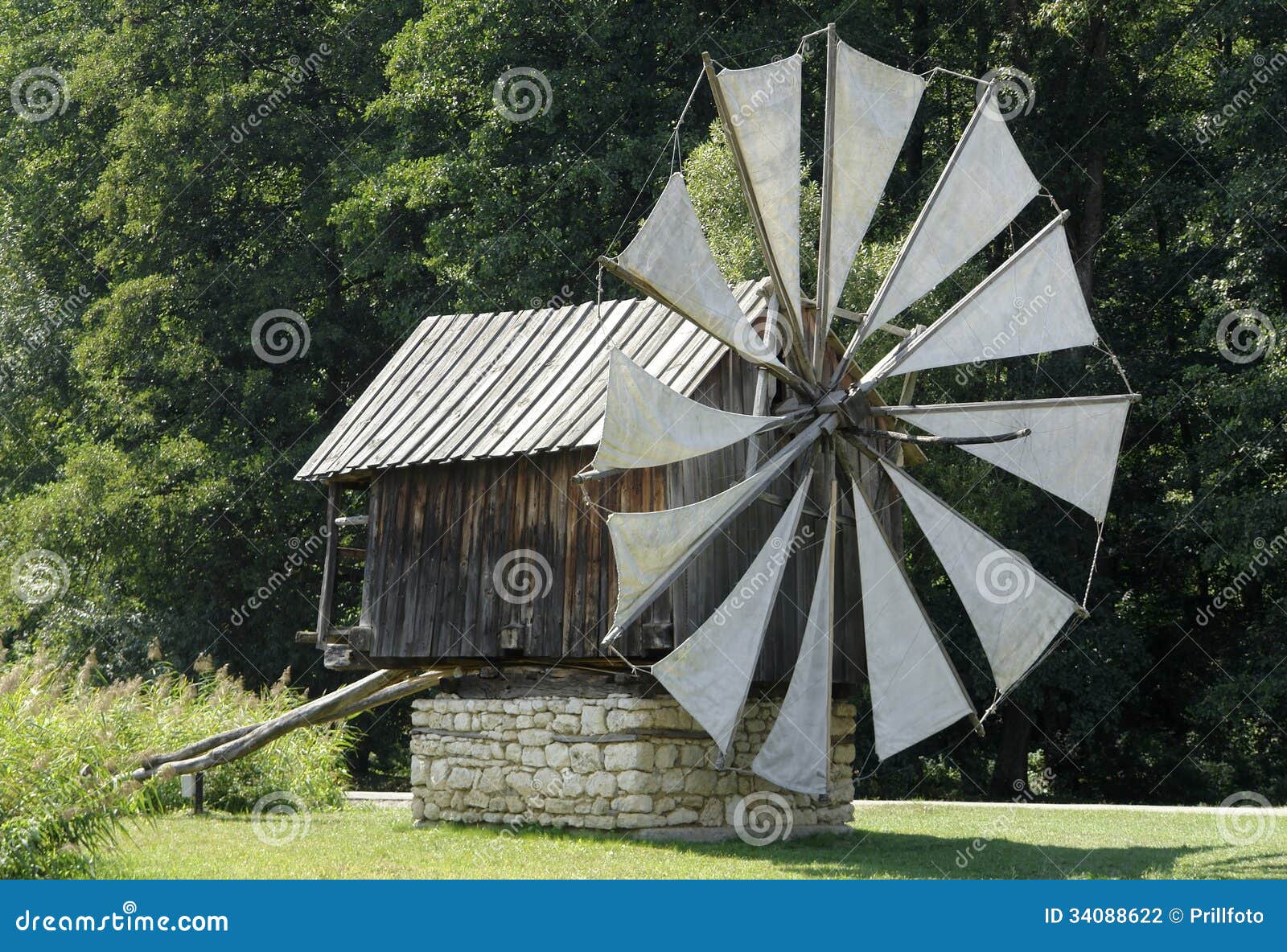 Windmill in Romania stock photo. Image of agrarian, countryside - 34088622