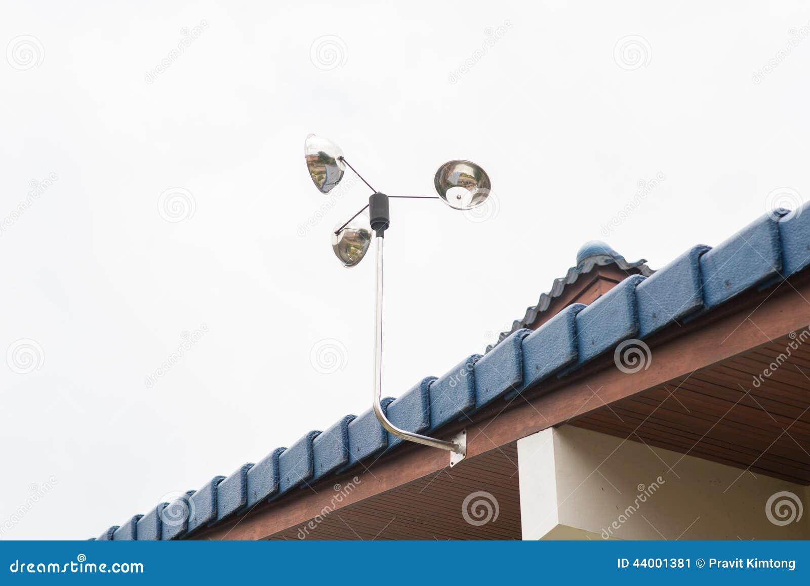 The windmill on the roof stock image. Image of protected - 44001381