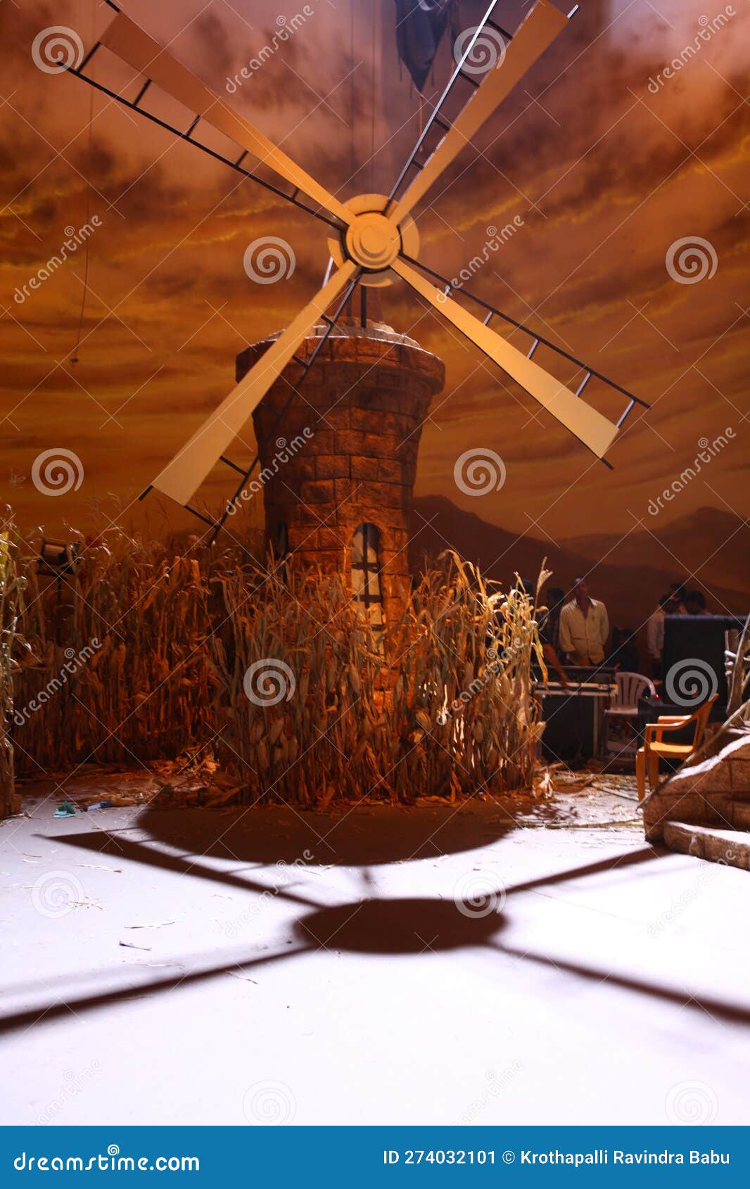 Windmill Rotating in the Farm Stock Image - Image of power, electricity ...