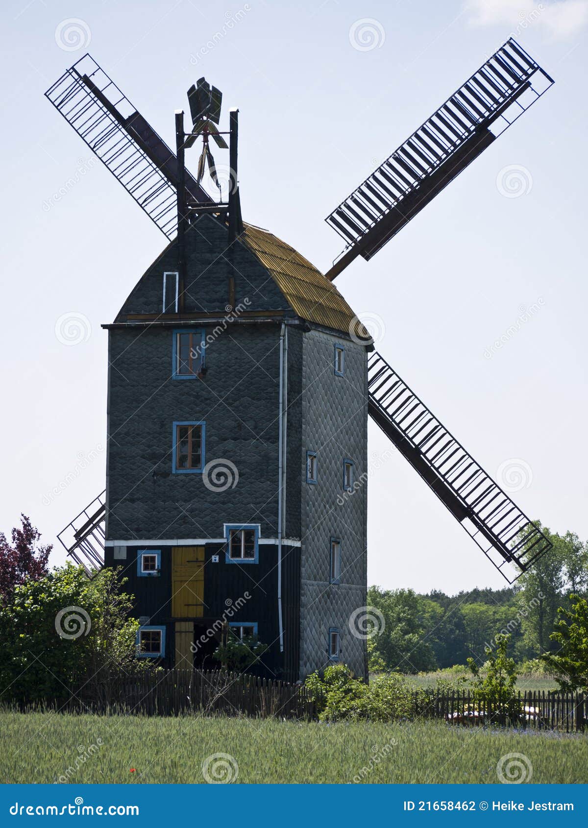 Windmill Saalow-close stock photo. Image of mill, architecture - 21658462