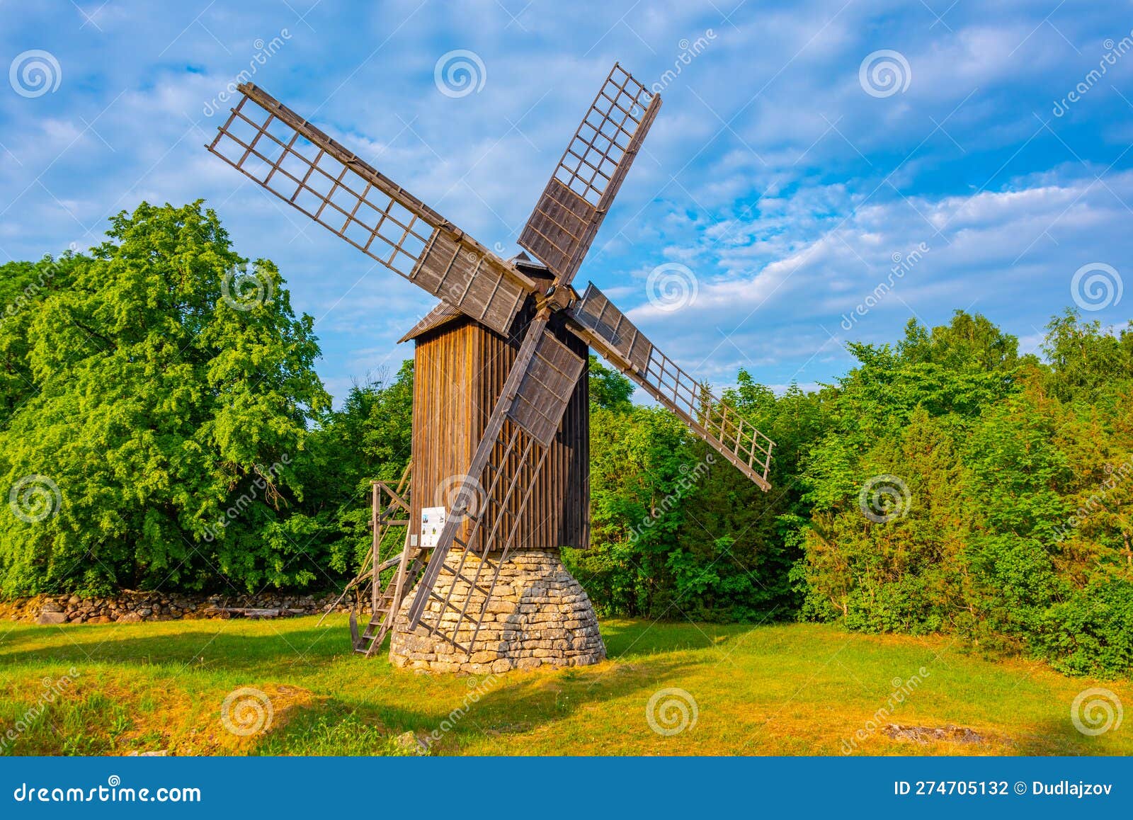 Windmill at Saaremaa Island in Estonia Stock Photo - Image of farm ...