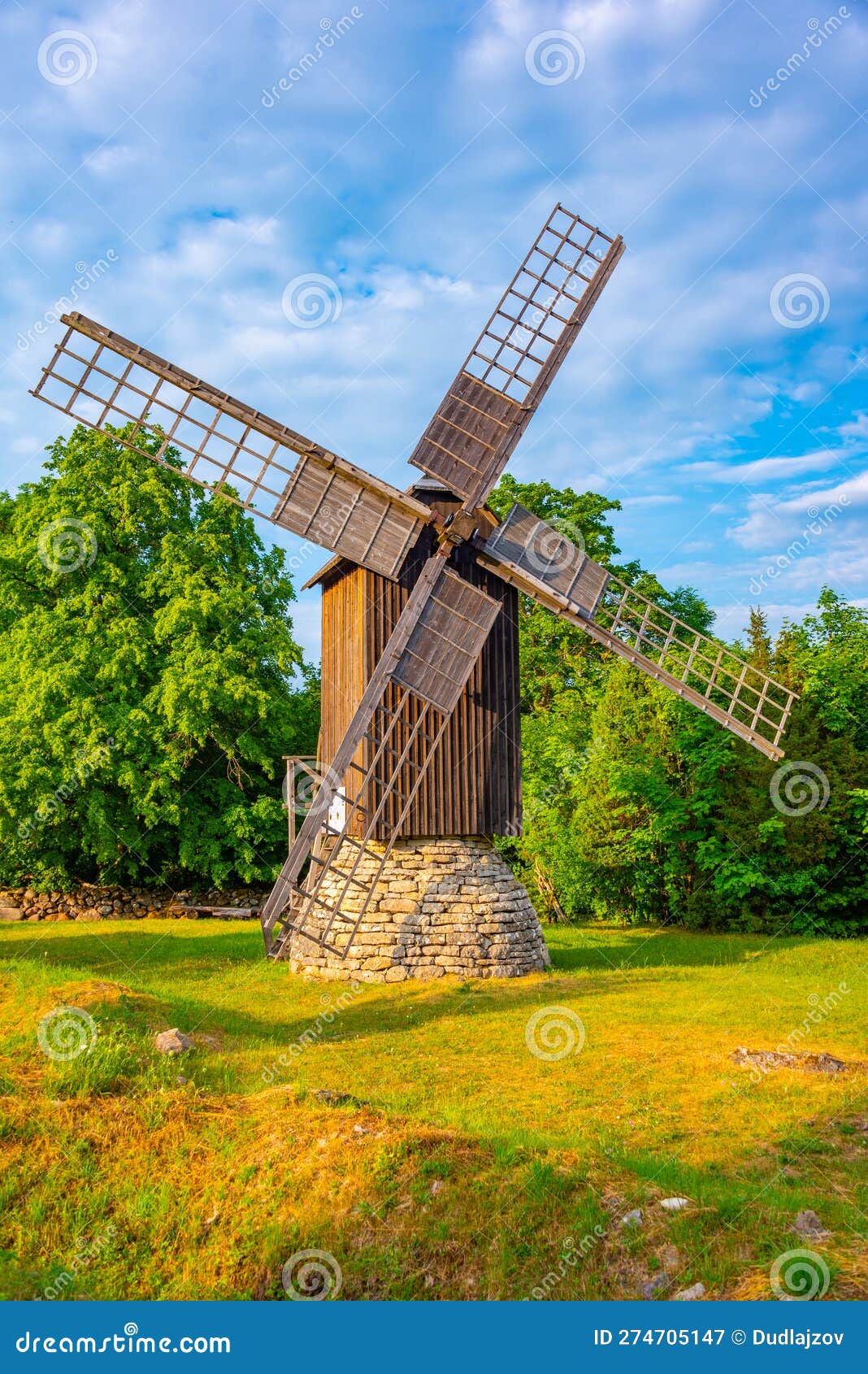 Windmill at Saaremaa Island in Estonia Stock Image - Image of turbine ...