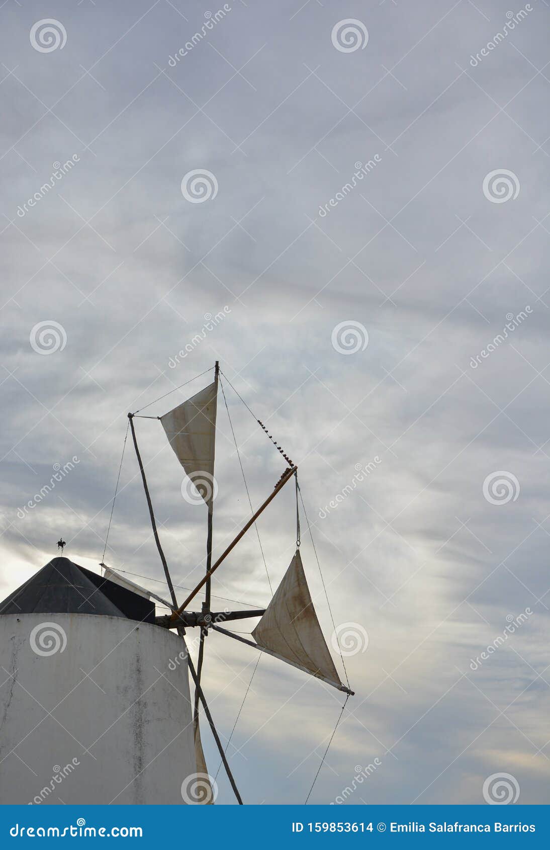 Windmill Sails in Action for Milling Wheat Stock Photo - Image of wheat ...