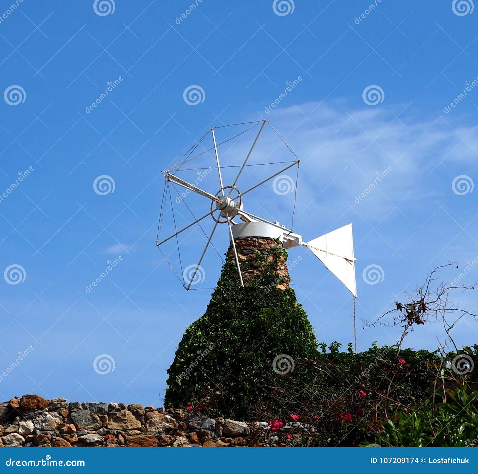 Windmill without Sails Crete Greece Stock Photo - Image of island ...