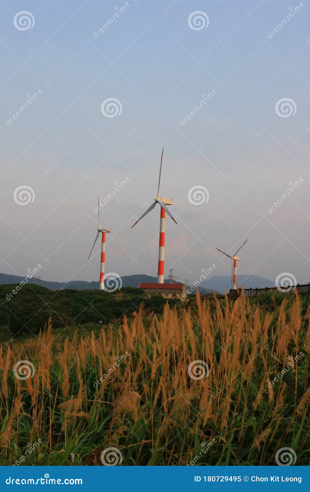 Windmill of the Shimen Wind Farm Stock Image - Image of grass ...