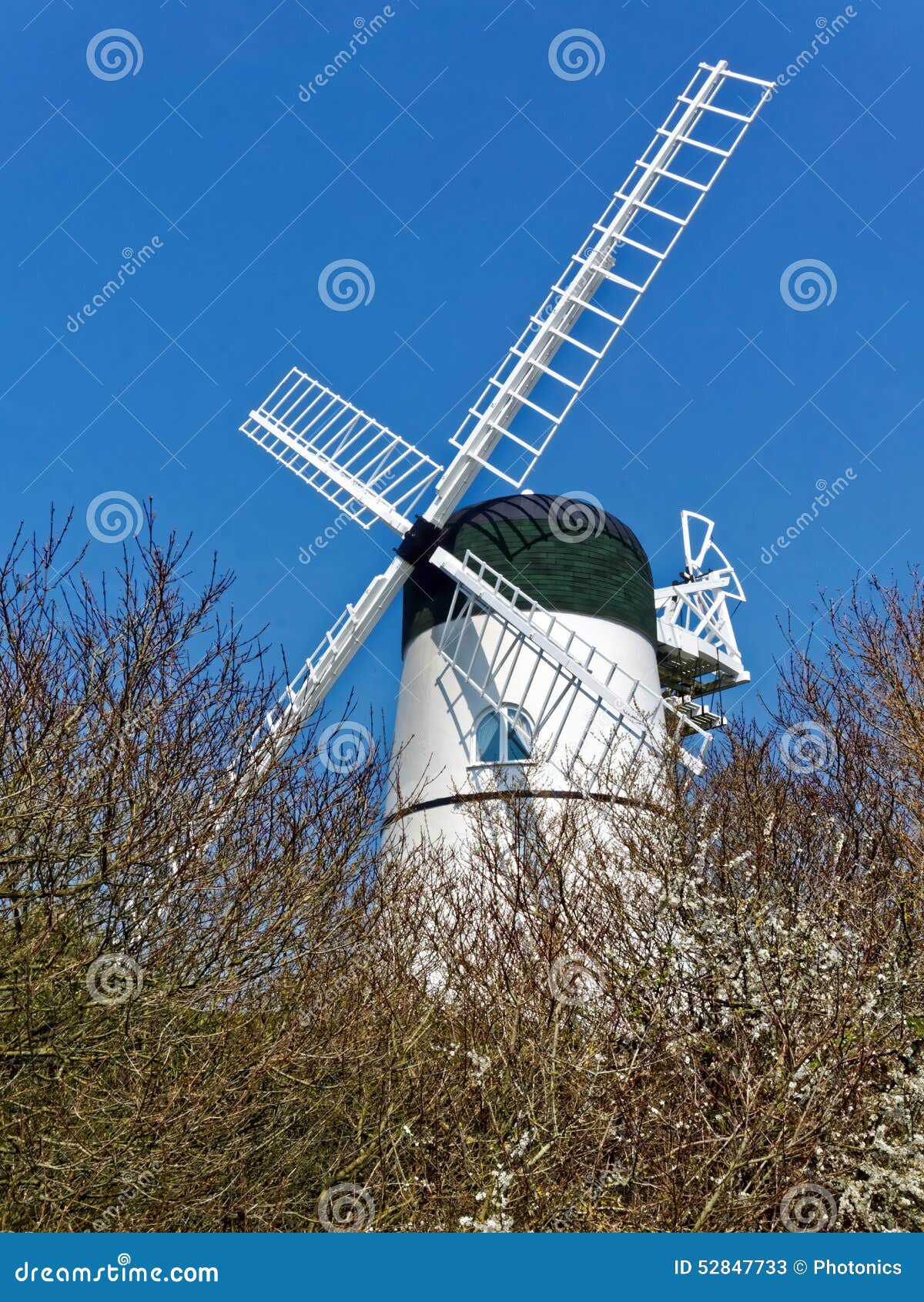 Windmill stock image. Image of corn, power, country, blossom - 52847733