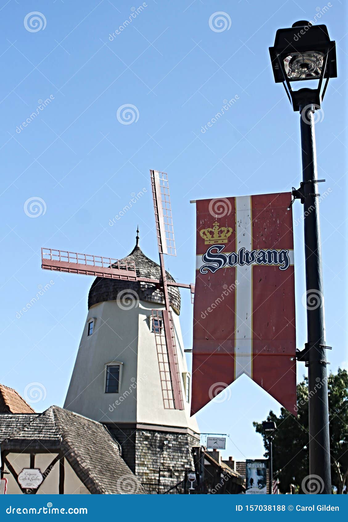 Windmill in Solvang editorial stock photo. Image of california - 157038188