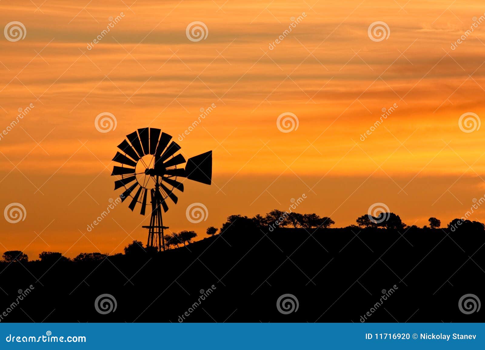 Windmill at Sunrise stock photo. Image of cloudy, landscape - 11716920
