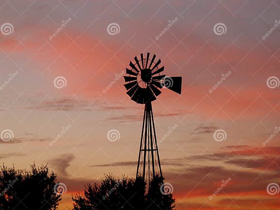 Windmill at Sunrise stock photo. Image of close, awesome - 15550702