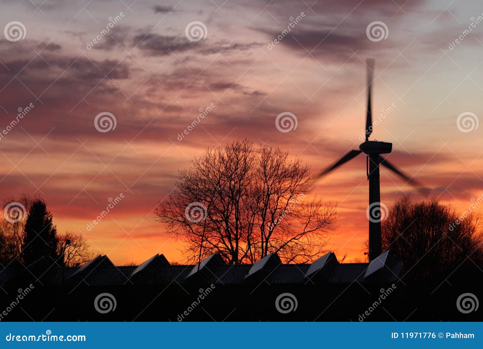 Windmill at sunset stock photo. Image of clean, landscape - 11971776