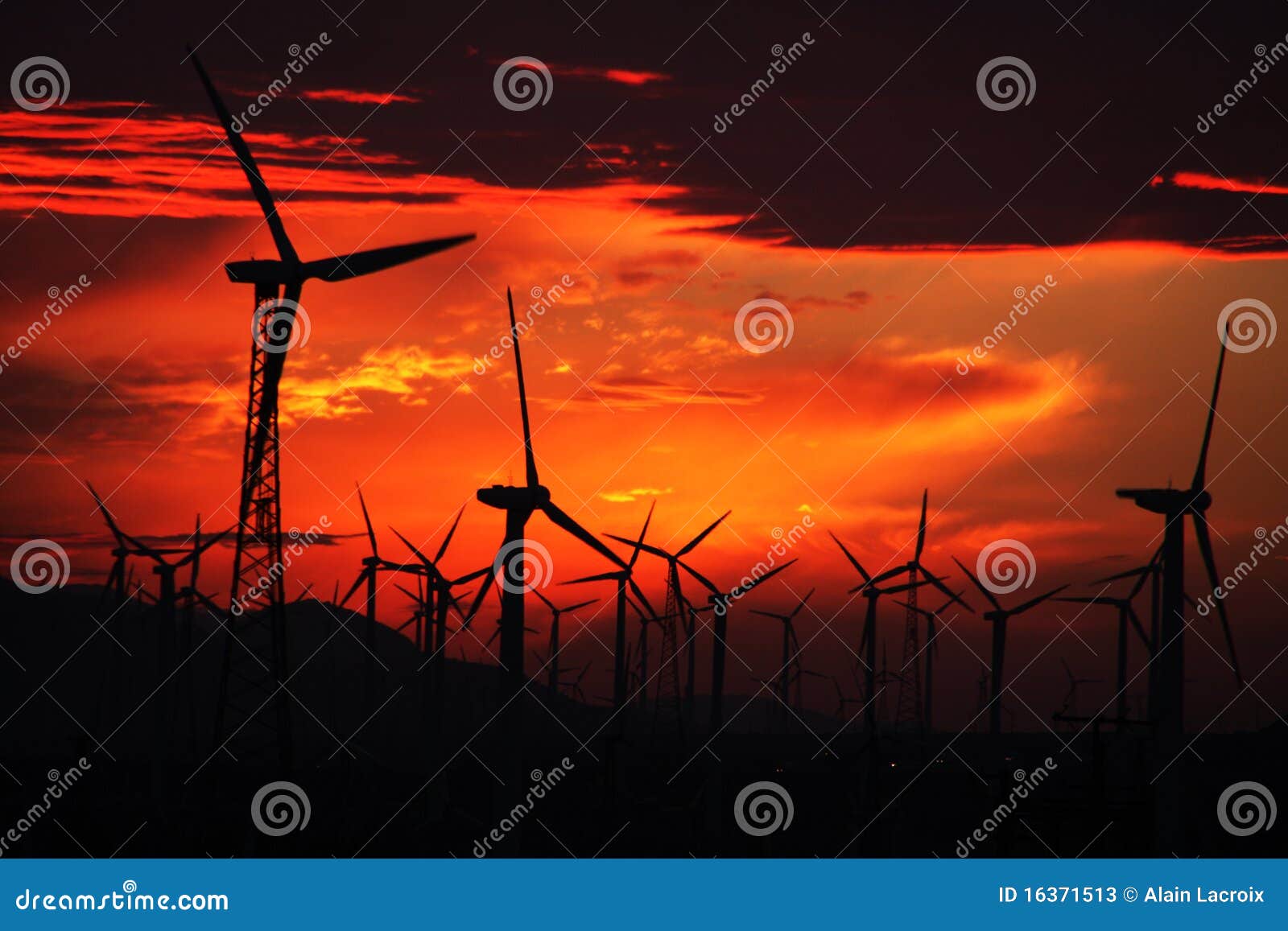 Windmill sunset stock image. Image of alternative, blow - 16371513