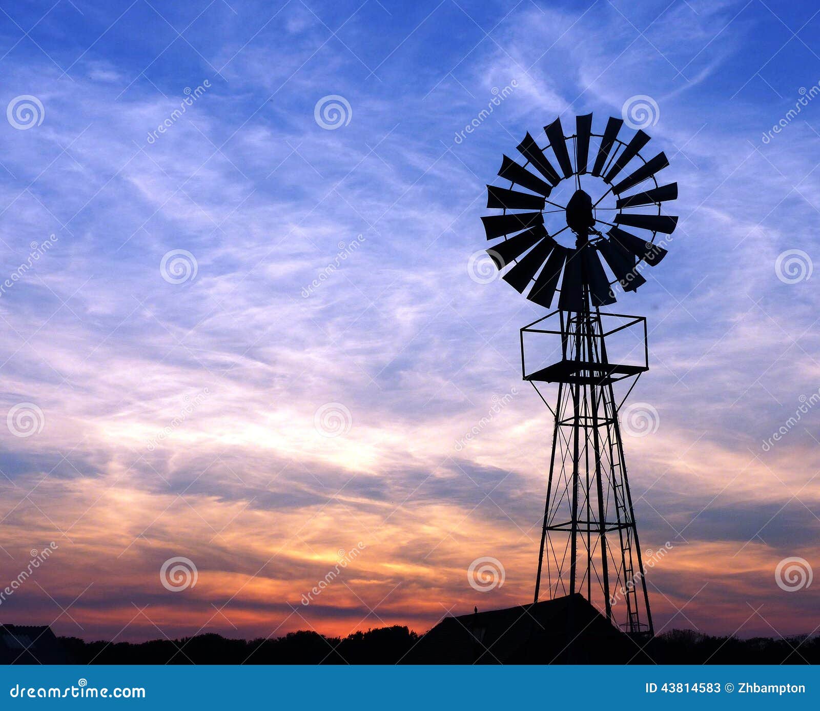 Windmill at sunset stock image. Image of carbon, acreage - 43814583