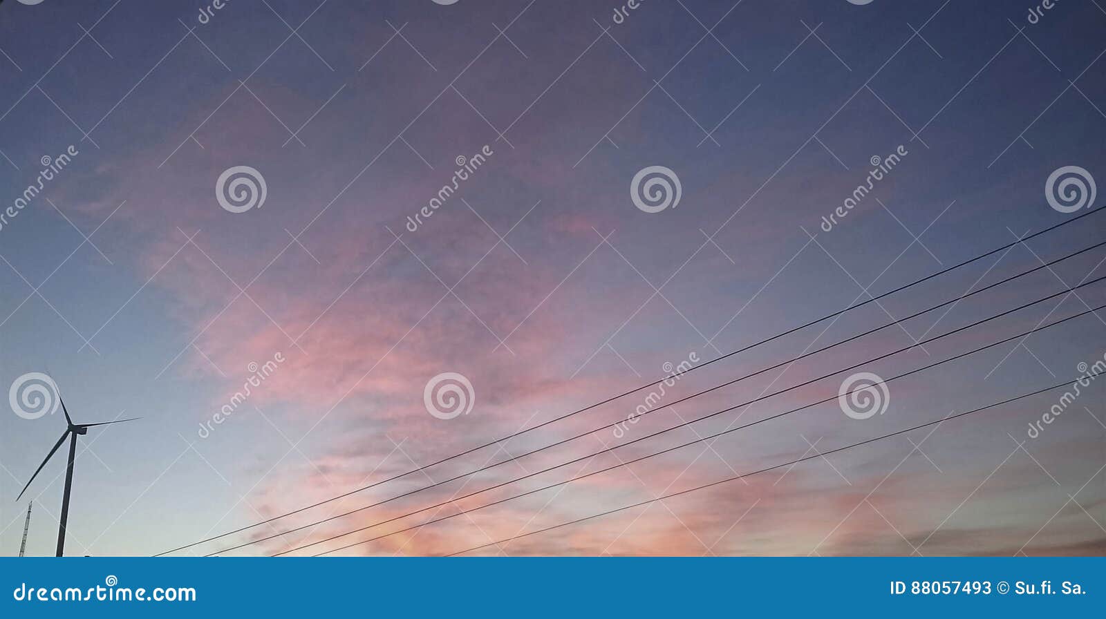 Windmill and sunset view stock image. Image of fascinating - 88057493