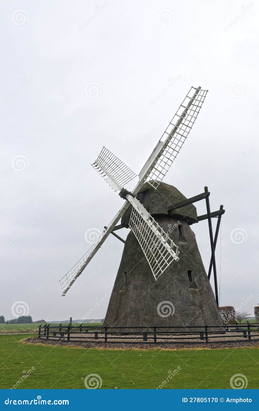 Windmill Thatched with Straw Stock Photo - Image of straw, windows ...