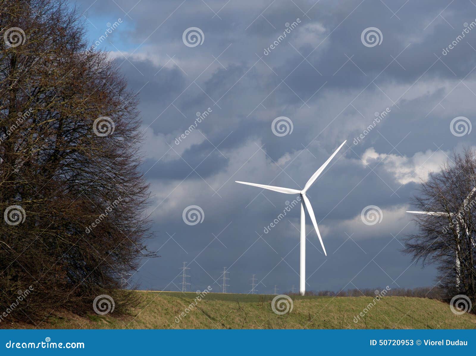Windmill Turbine Construction Site Wind Energy Royalty-Free Stock ...