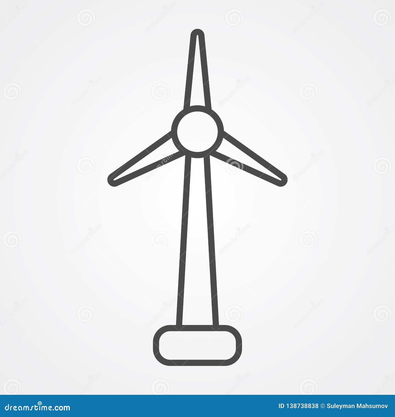 Windmill Vector Icon Sign Symbol Stock Vector - Illustration of ...