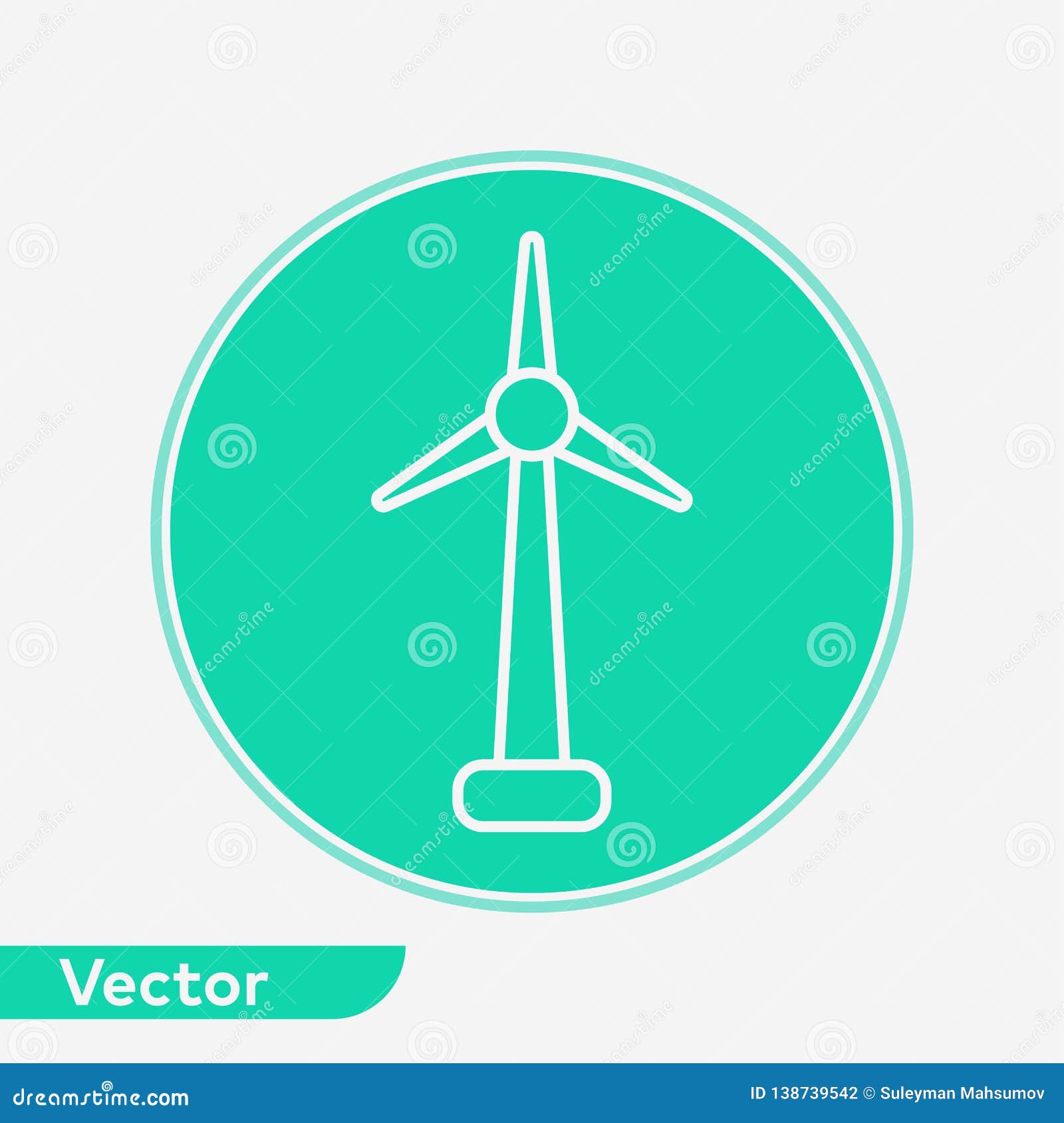 Windmill Vector Icon Sign Symbol Stock Vector - Illustration of ...