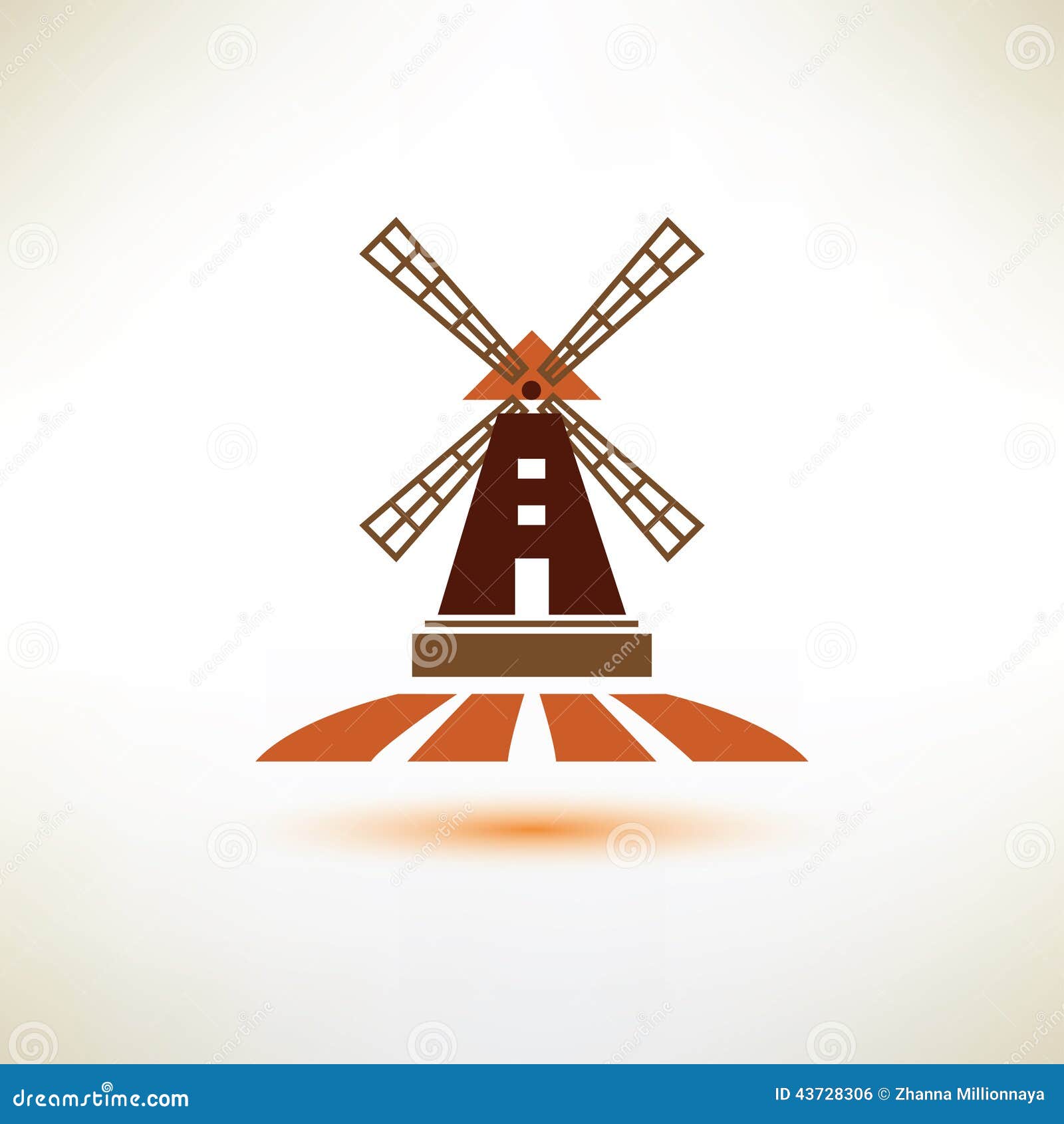 Windmill vector symbol stock vector. Illustration of sign - 43728306