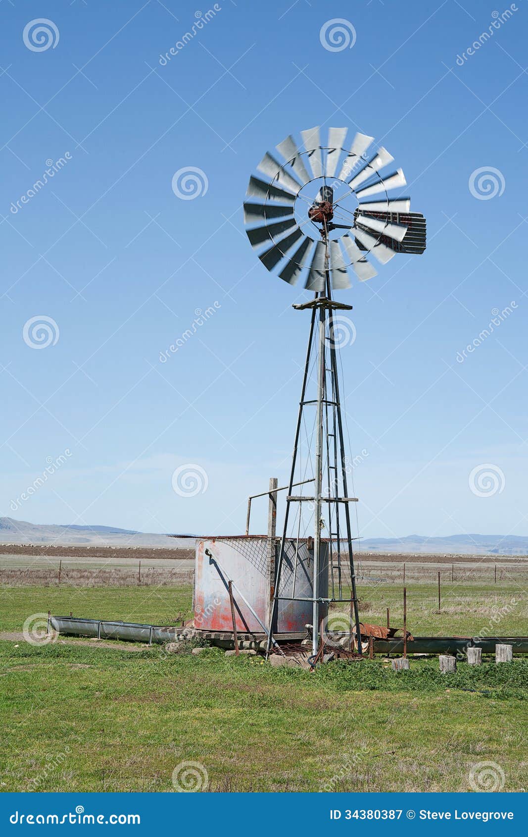 Windmill stock image. Image of machine, mill, farming - 34380387