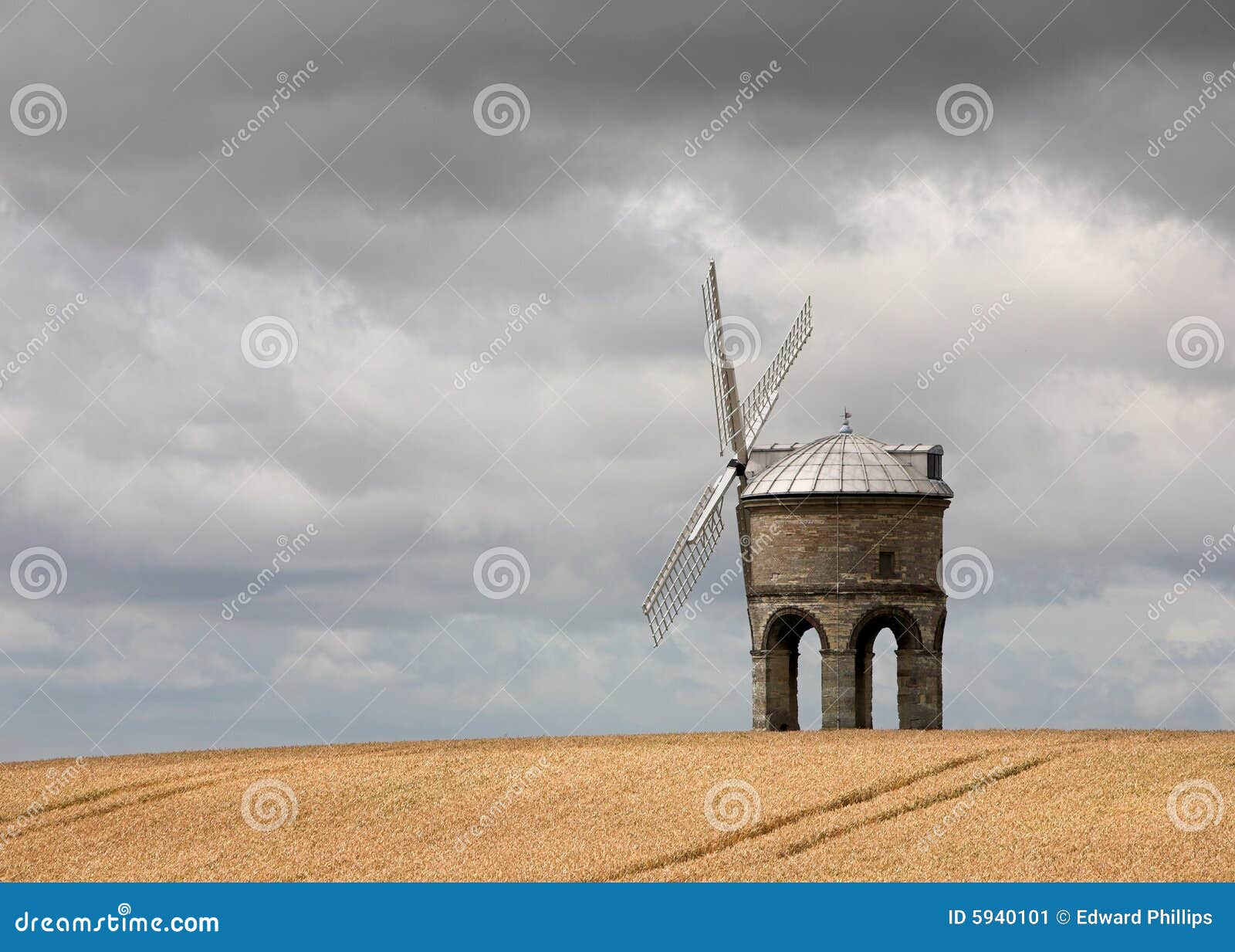 Windmill in a Wheat Field stock image. Image of nature - 5940101