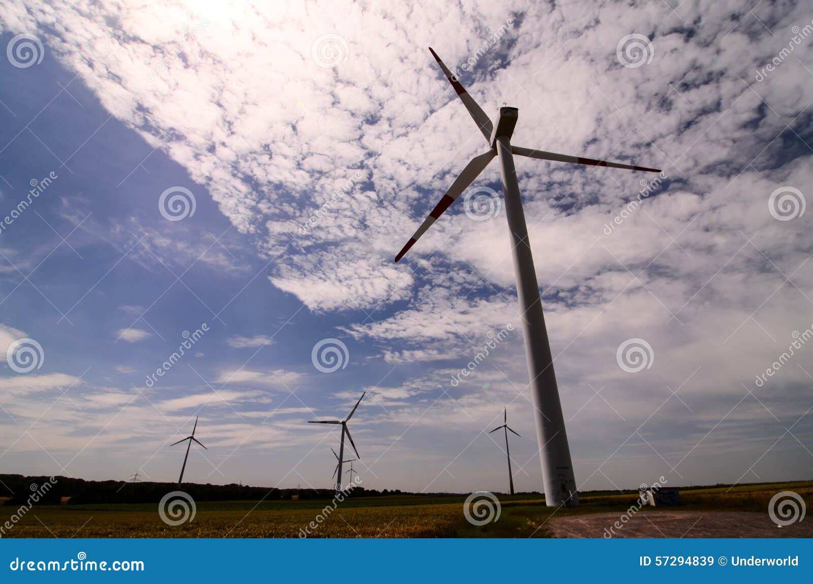 Windmill Wind Turbine stock image. Image of power, cloud - 57294839