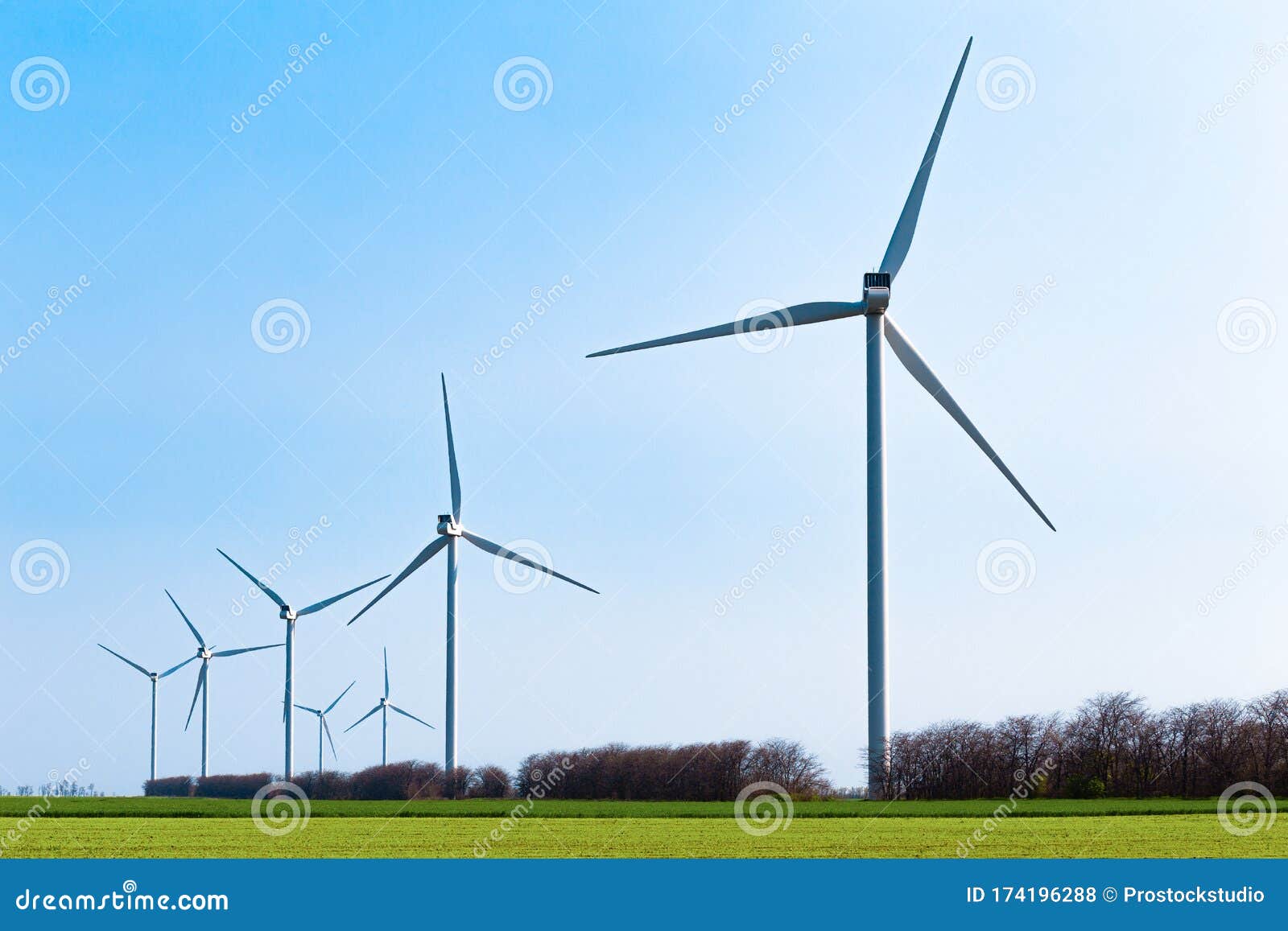 Windmill Working at Pure Wind Blowing Power of Nature Stock Photo ...