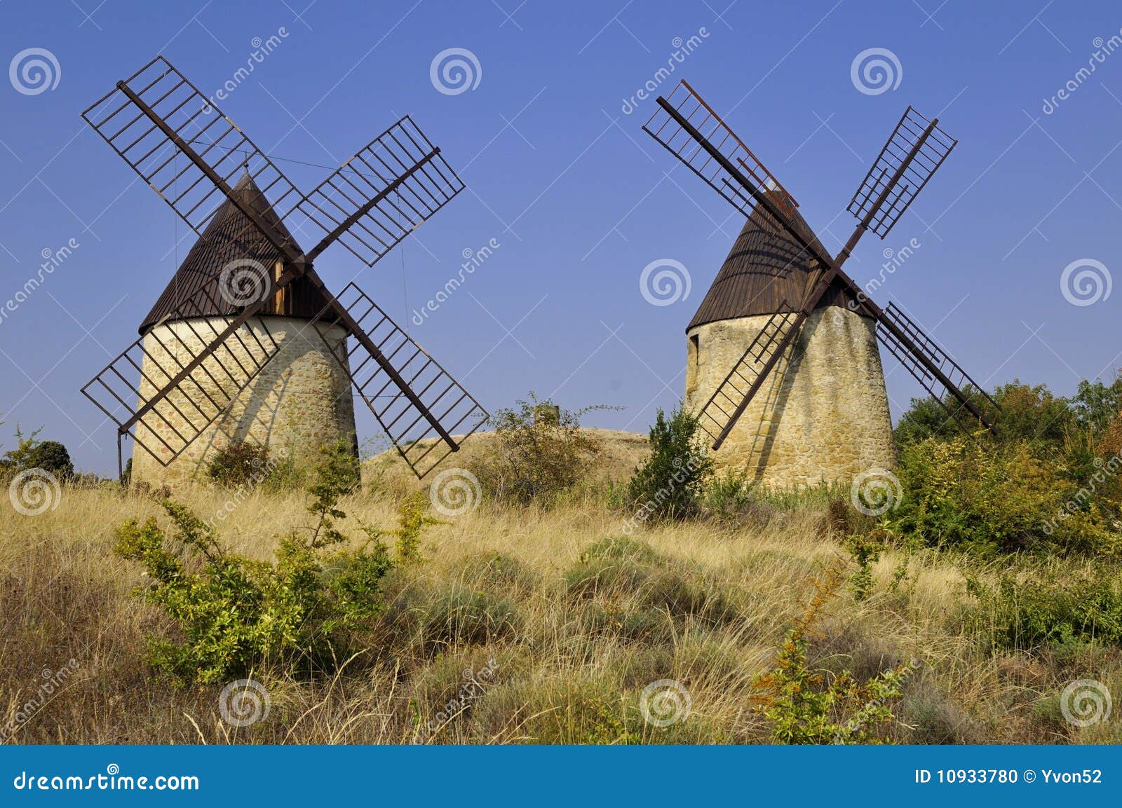 Windmills stock photo. Image of energy, countryside, architecture ...