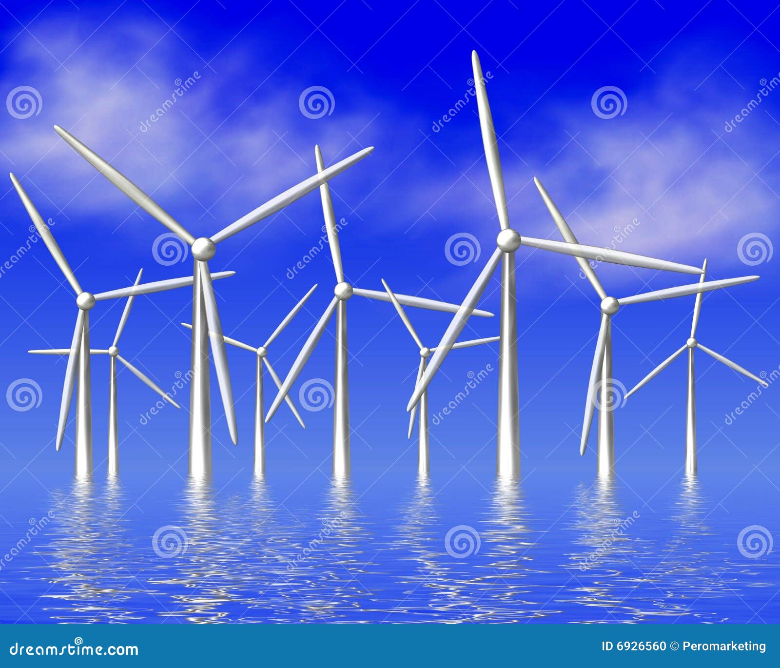 Windmills stock illustration. Illustration of artistry - 6926560