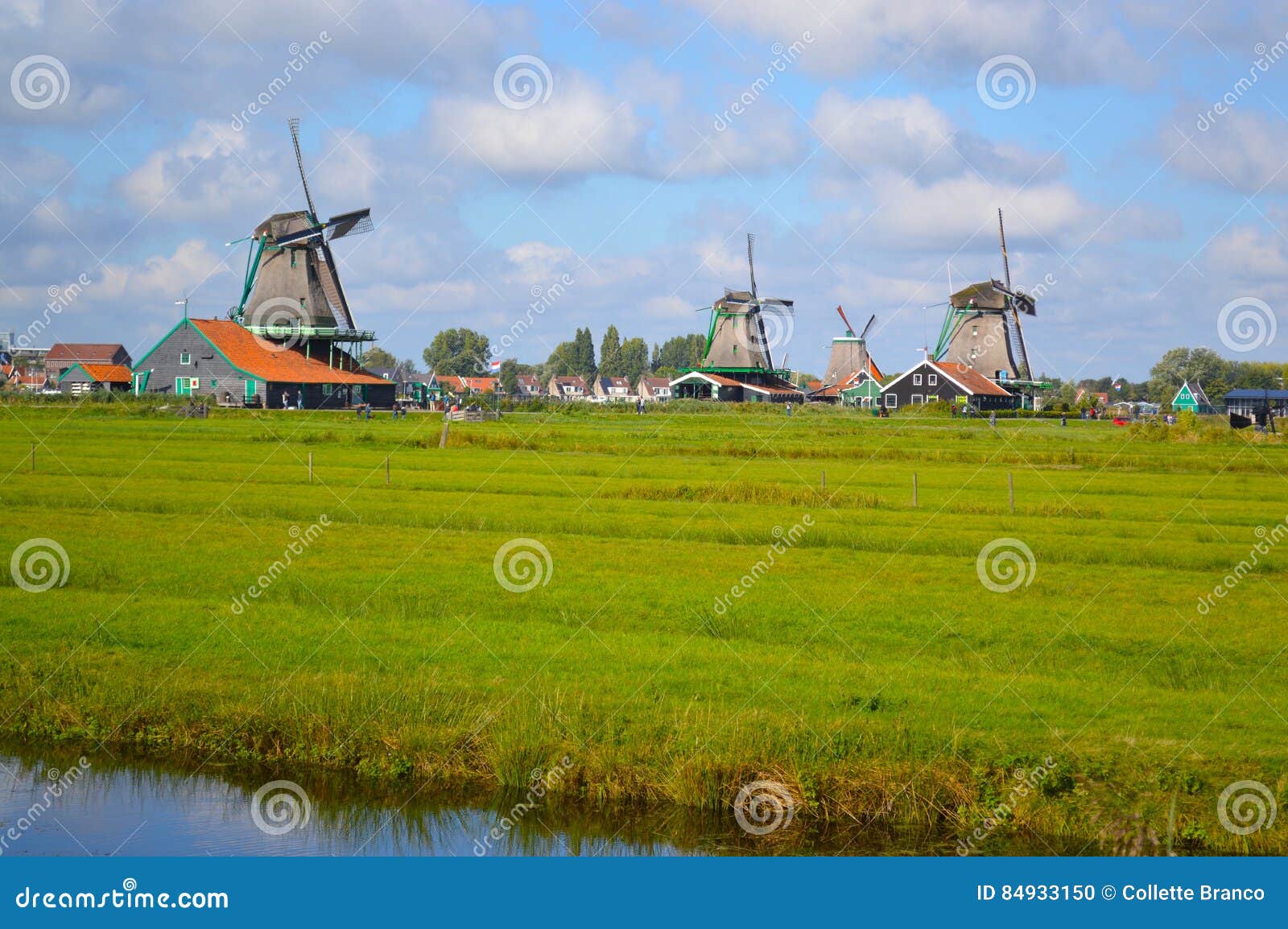 Windmills in Amsterdam stock photo. Image of factory - 84933150