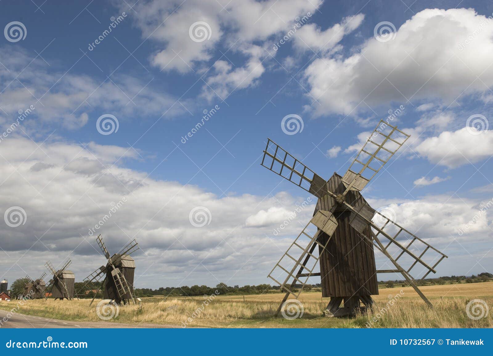 Windmills in countryside stock image. Image of countryside - 10732567