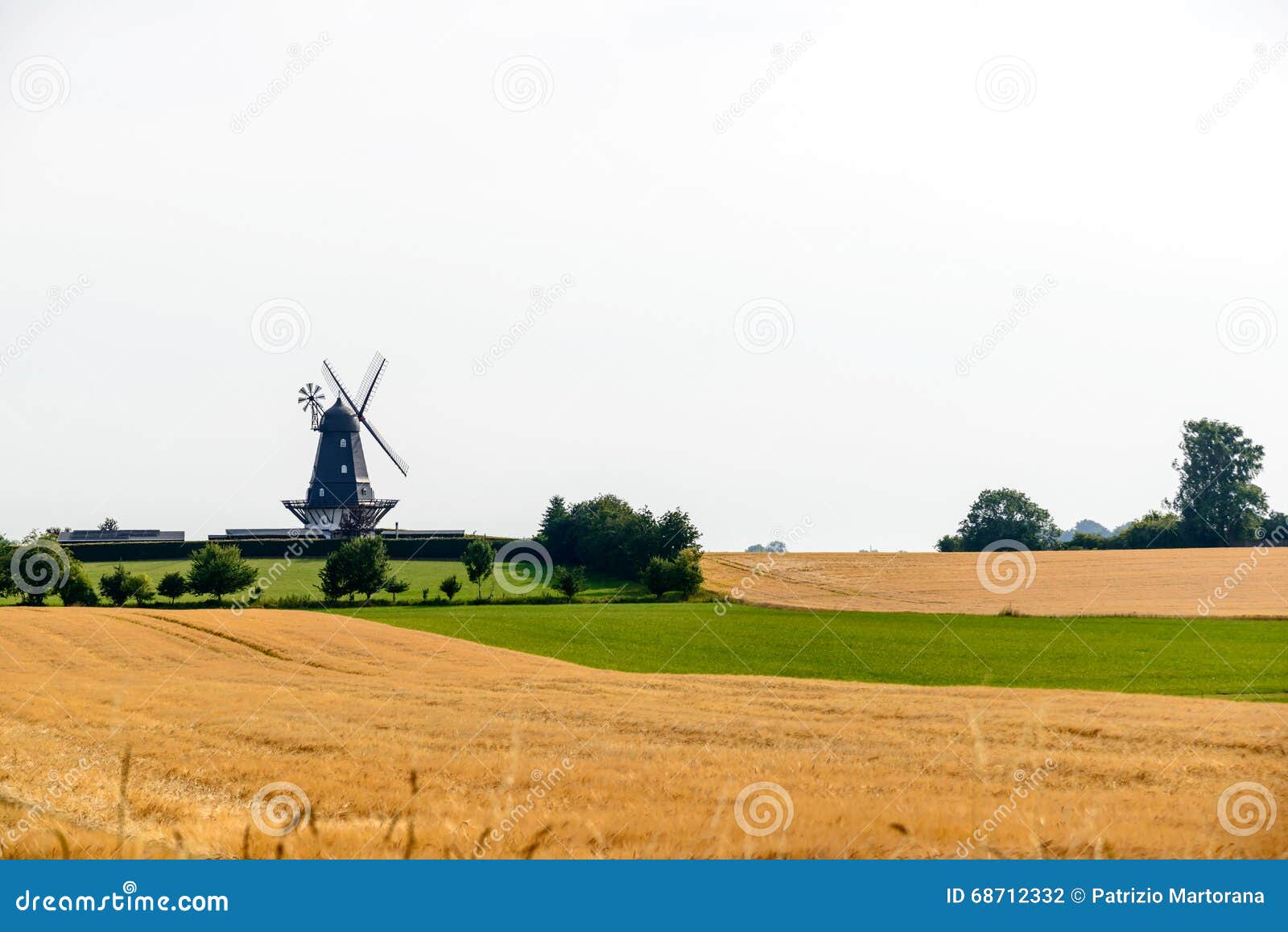 Windmills of Denmark stock photo. Image of landmark, energy - 68712332