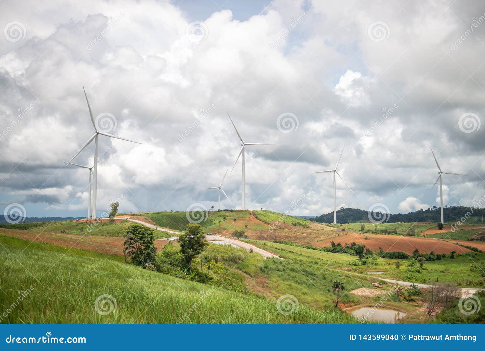 Windmills for Electric Power Production Stock Photo - Image of ...