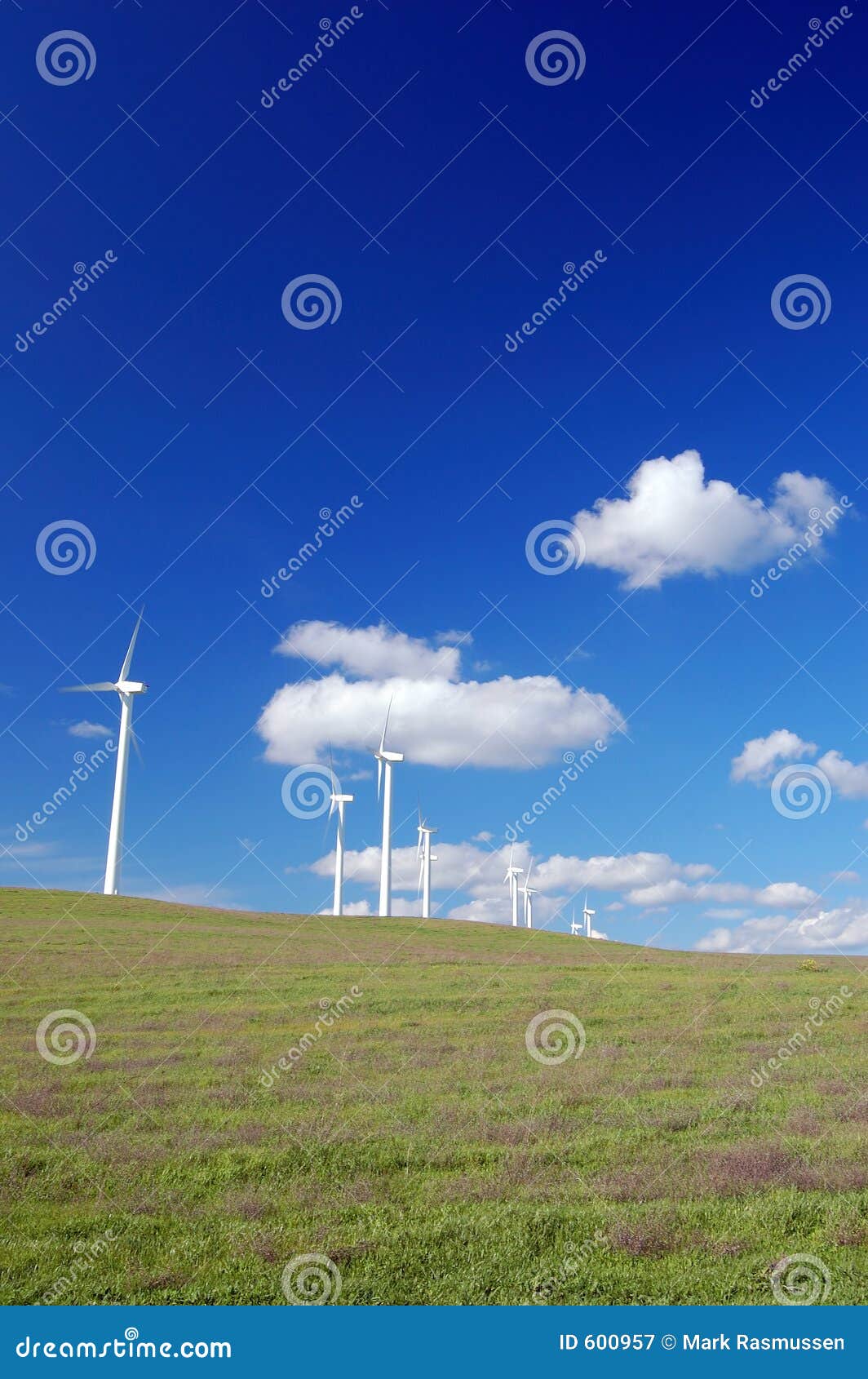 Windmills in field stock image. Image of cumulus, rural - 600957